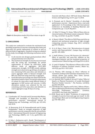 IRJET- Influence of Addition of Nano-Silica on Physical and Mechanical ...