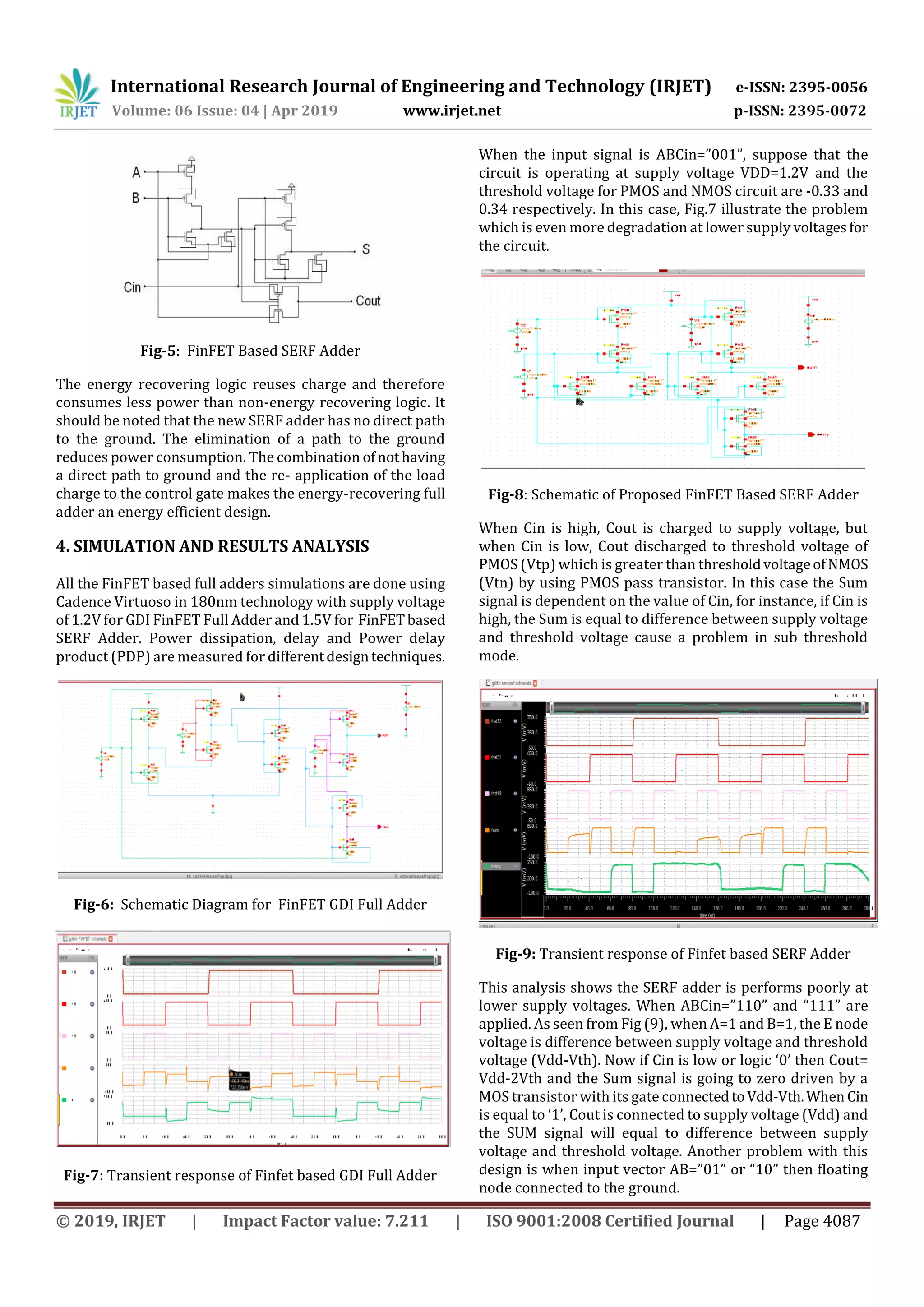 IRJET- Analysis of Proposed Finfet based Full Adder using CMOS Logic Style | PDF