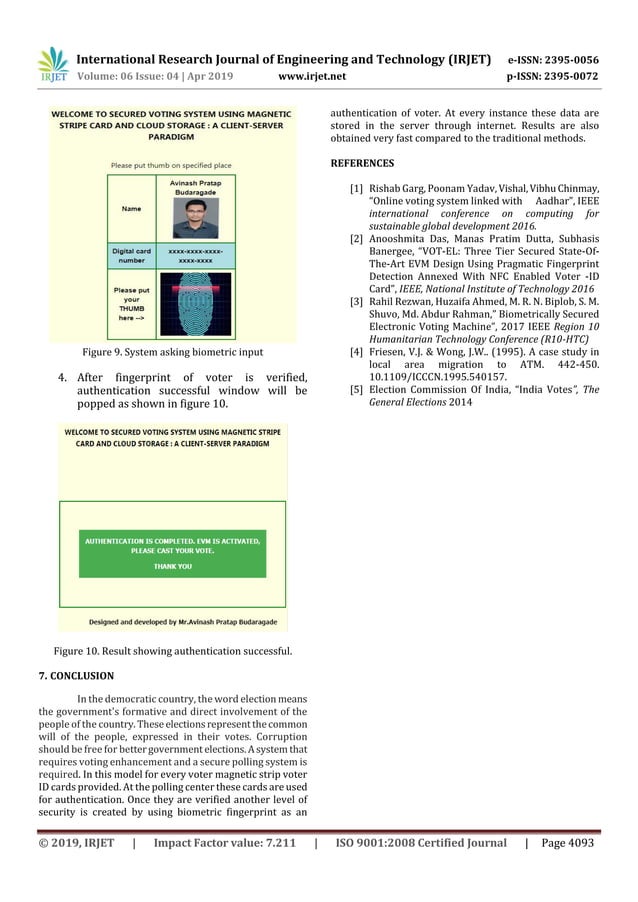 IRJET- Smart and Secured Voting System using Magnetic Stripe Voter ID ...