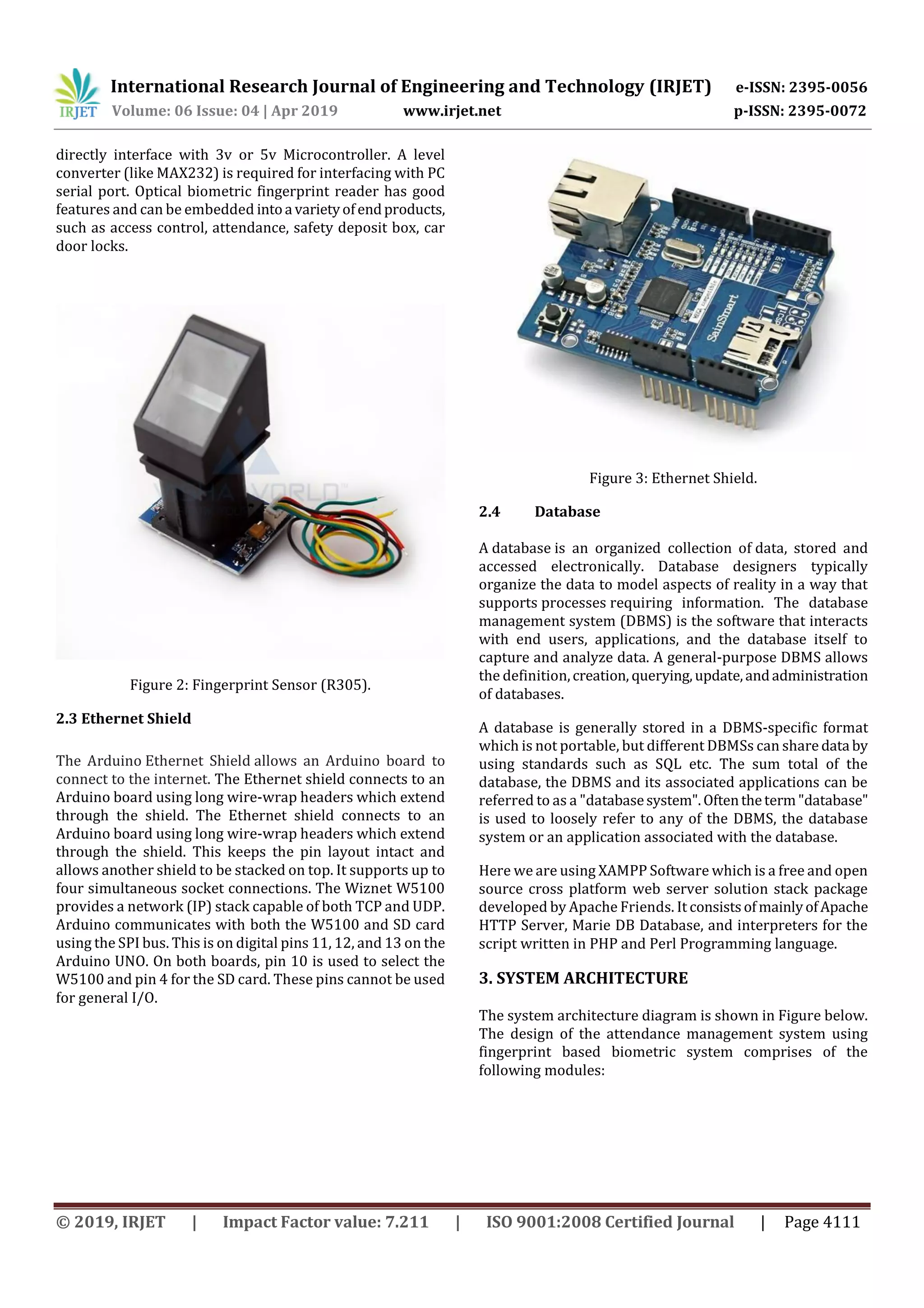 IRJET- Biometric Attendance System | PDF