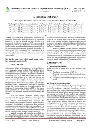 IRJET- Electric Supercharger | PDF