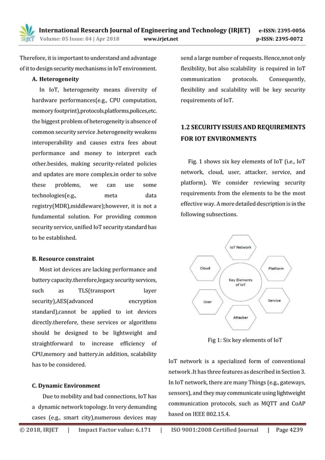 IRJET- Authentication and Context Awareness Access Control in Internet of Things | PDF