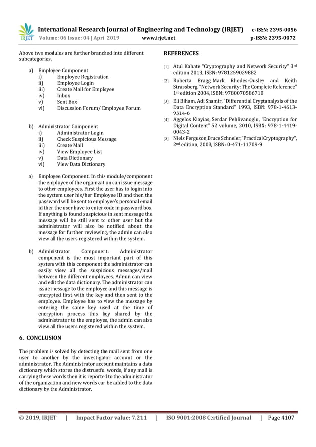 IRJET- Suspicious Mail Detection | PDF