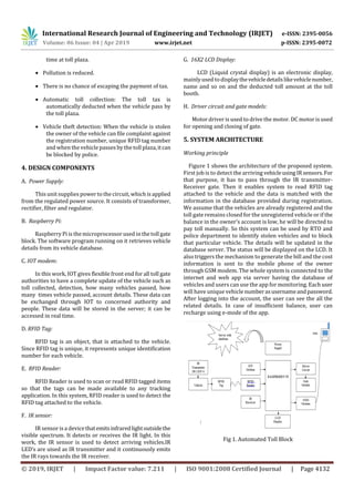 IRJET- Efficient IoT based Automated Toll Collection System | PDF