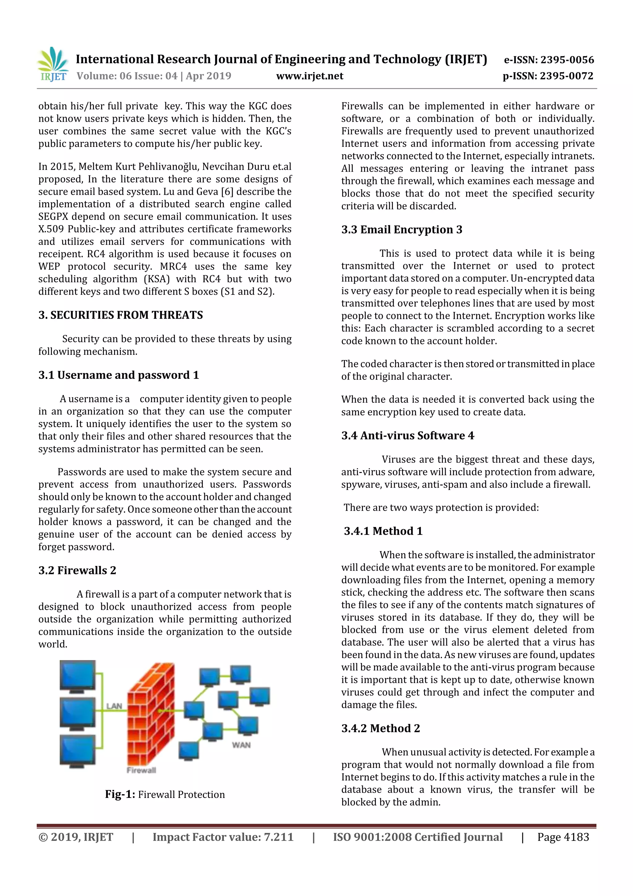 IRJET- Security from Threats of Computer System | PDF