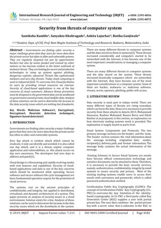 IRJET- Security from Threats of Computer System | PDF