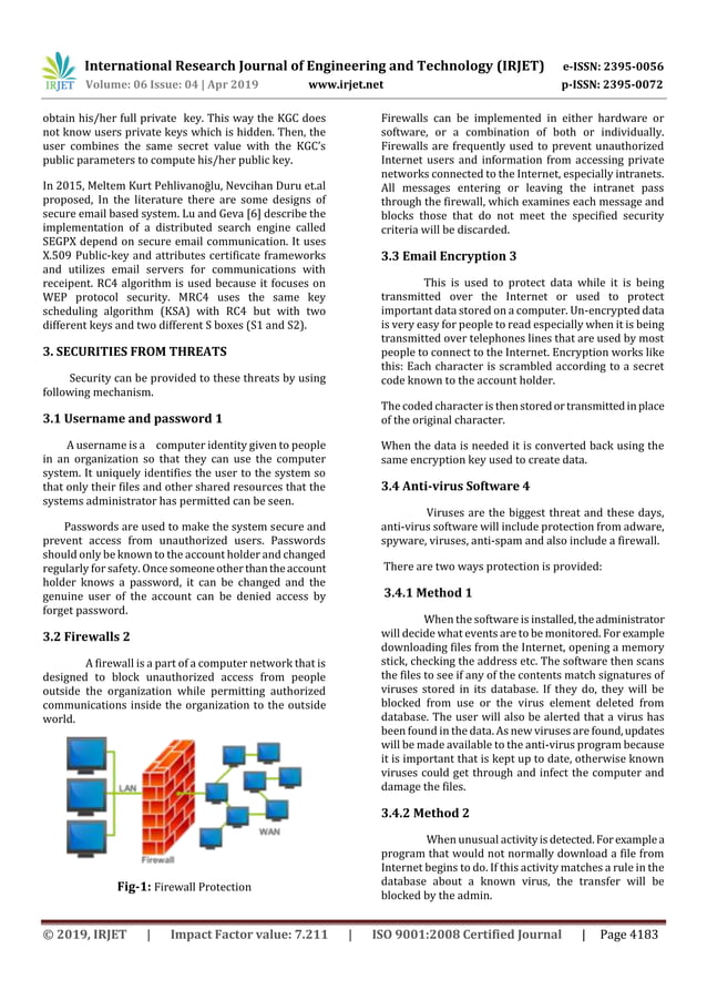 IRJET- Security from Threats of Computer System | PDF