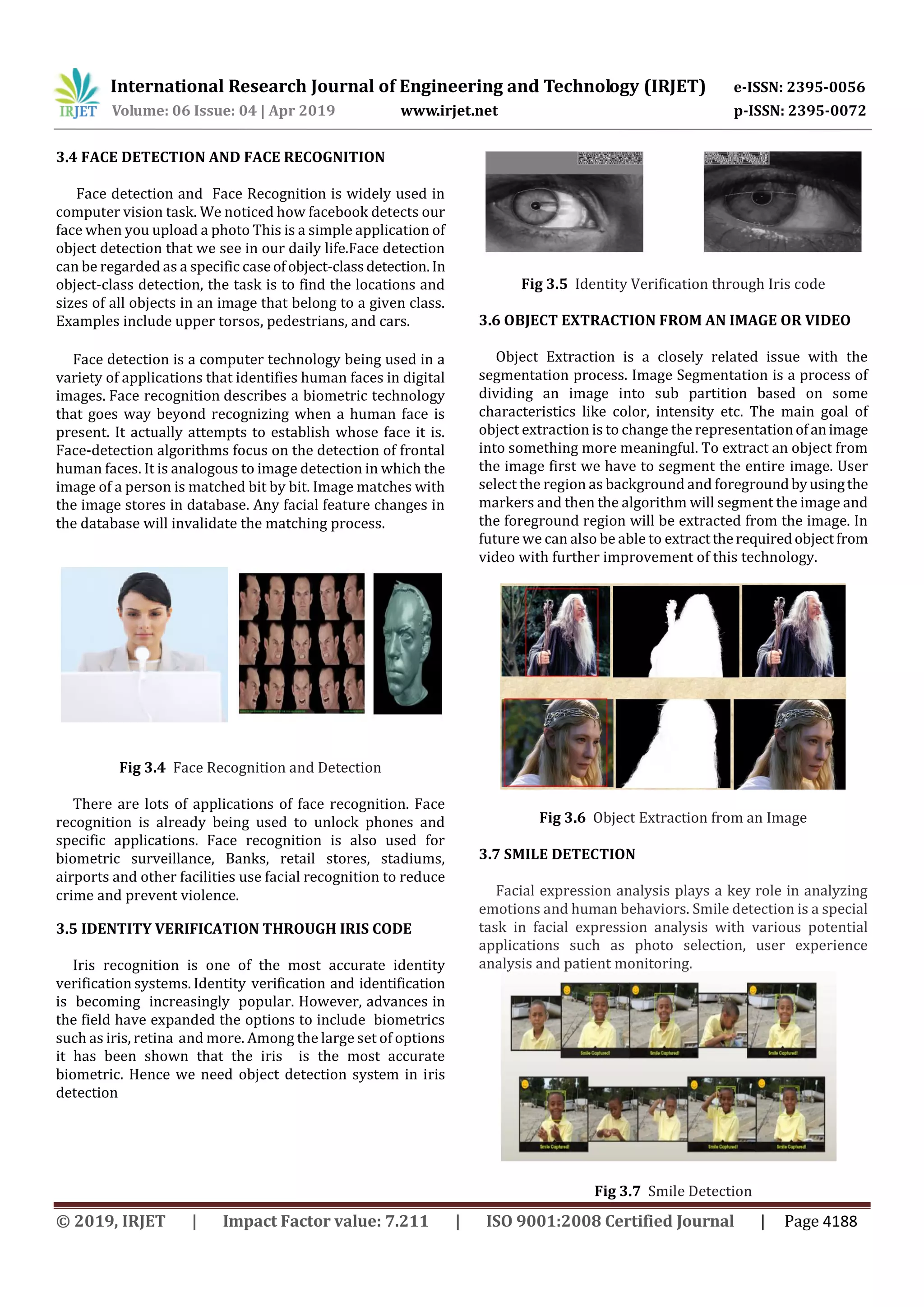Irjet Applications Of Object Detection System Pdf