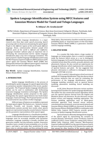 IRJET- Spoken Language Identification System using MFCC Features and Gaussian Mixture Model for ...
