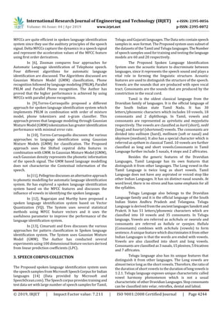 IRJET- Spoken Language Identification System using MFCC Features and Gaussian Mixture Model for ...