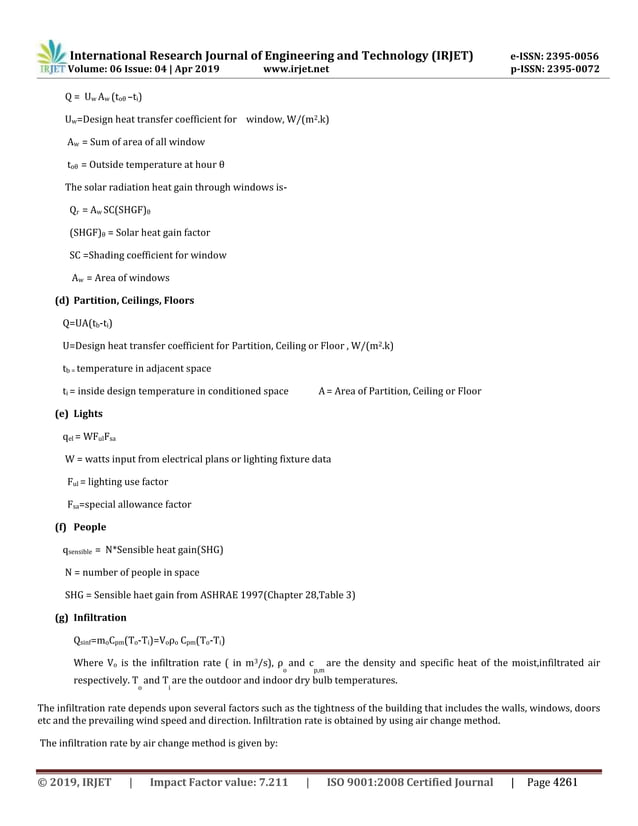 IRJET- Development of Generalize Software to Estimate Cooling Load for ...