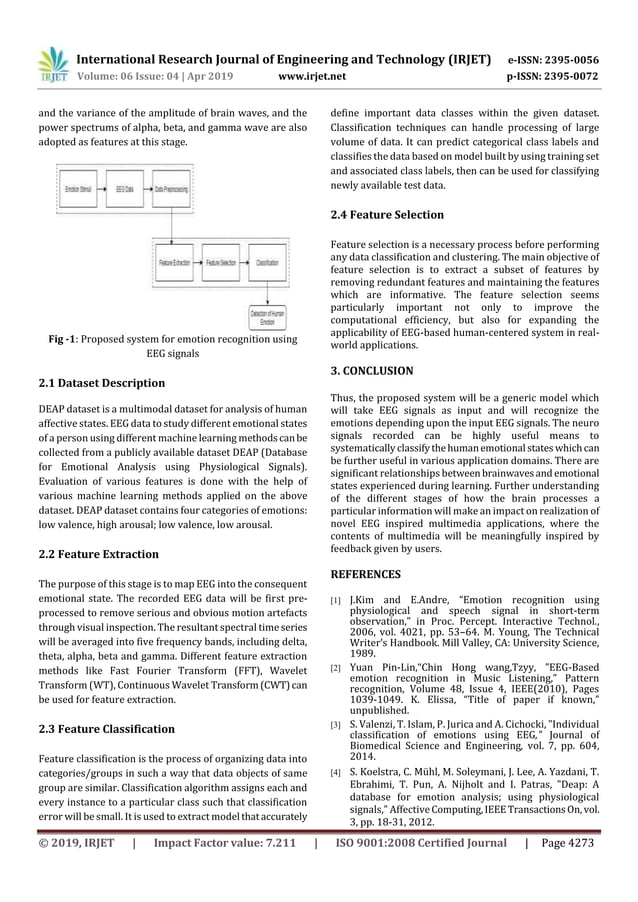 IRJET- Machine Learning Approach for Emotion Recognition using EEG Signals | PDF | Brain and ...