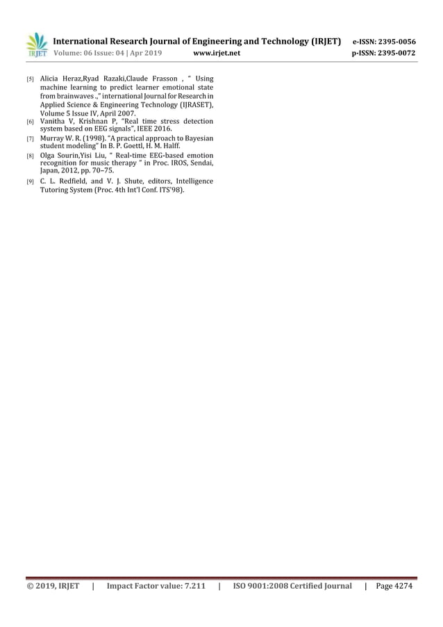 IRJET- Machine Learning Approach for Emotion Recognition using EEG Signals | PDF | Brain and ...
