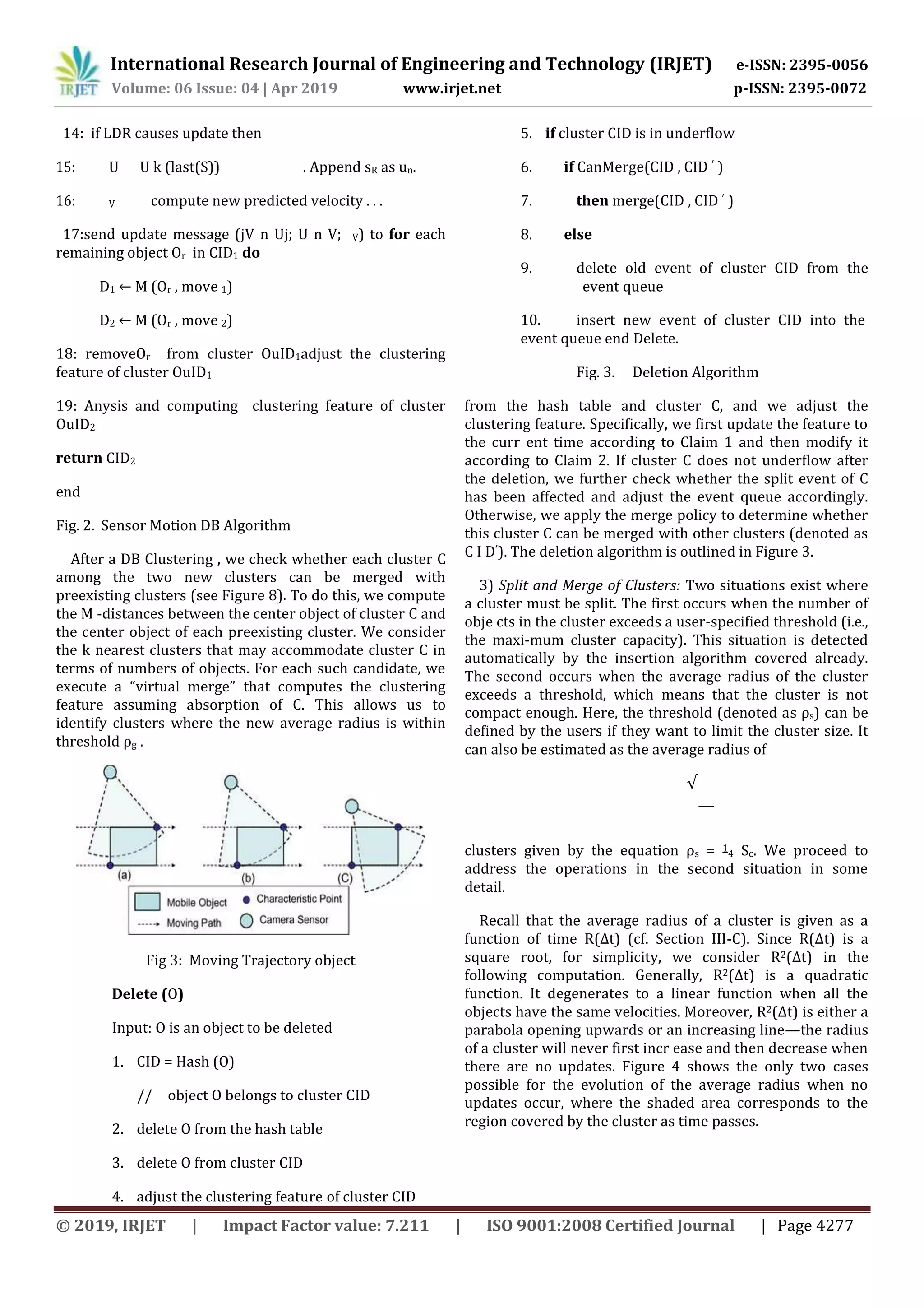 Irjet Clustering The Real Time Moving Object Adjacent Tracking Pdf