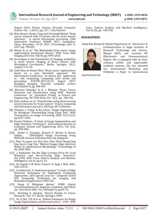 IRJET- An Efficient Brain Tumor Detection System using Automatic Segmentation with Convolution ...