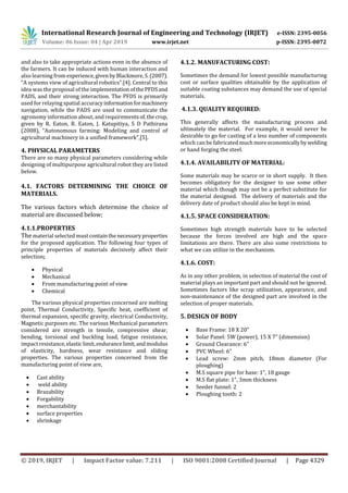 IRJET- Multipurpose Agricultural Robot | PDF