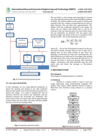 IRJET- Implementation on Visual Analysis of Eye State using Image Processing for Driver Fatigue ...
