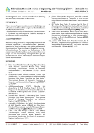 IRJET- Skin Disease Detection using Image Processing with Data Mining and Deep Learning | PDF