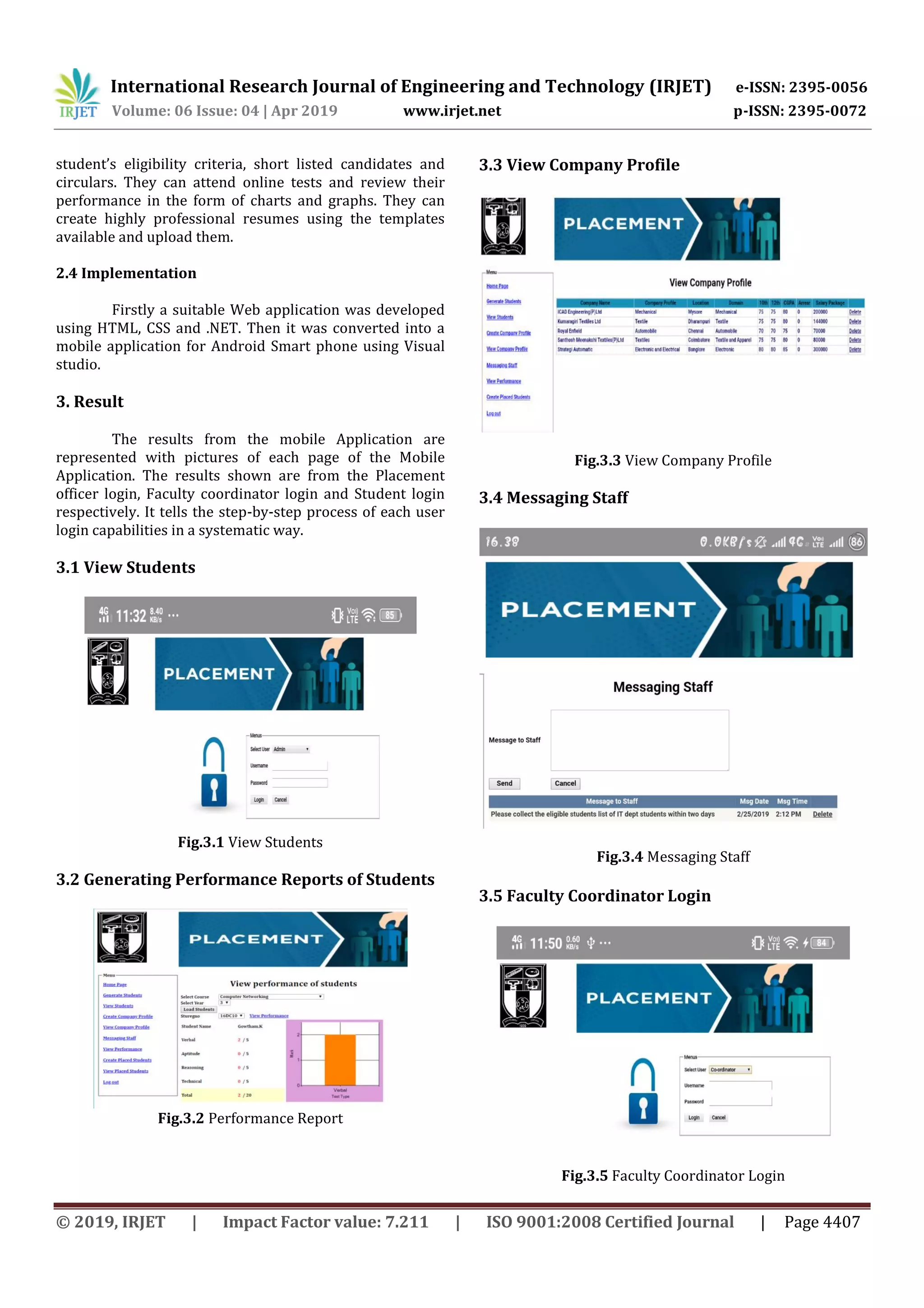 IRJET- Enhanced Mobile Application for Training and Placement Cell | PDF