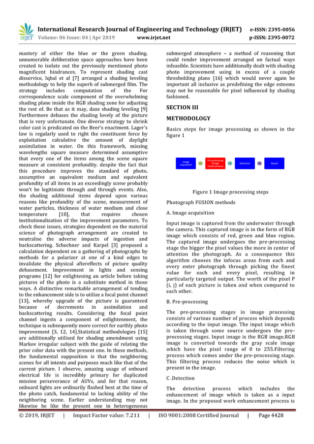 IRJET- Underwater Image Enhancement using Image Processing Technique | PDF