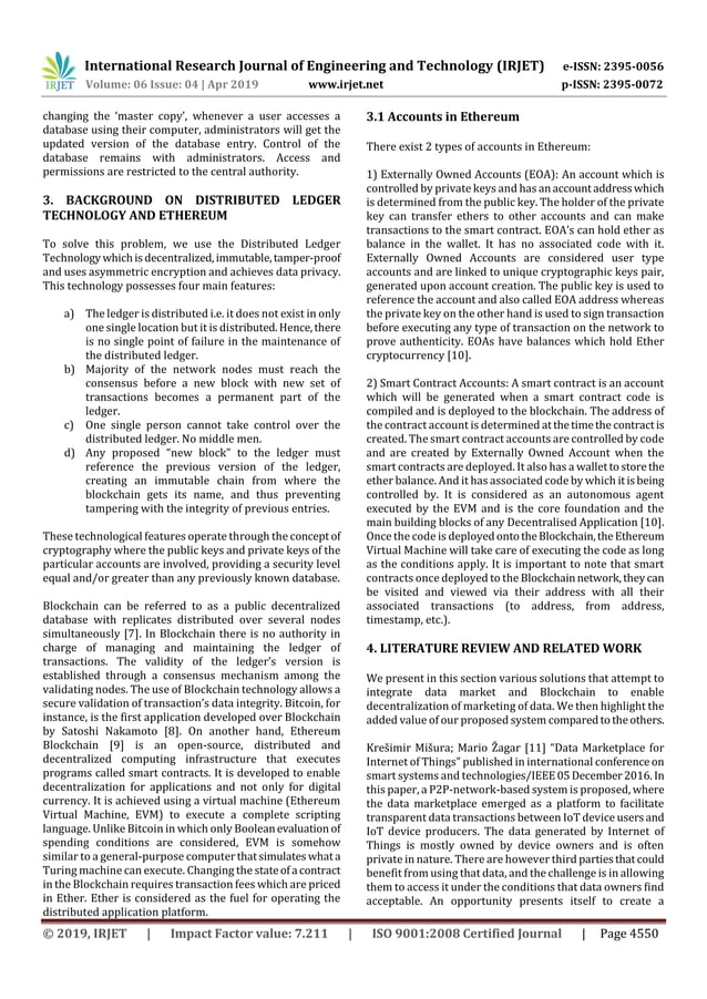 IRJET- Credible Data through Distributed Ledger Technology | PDF