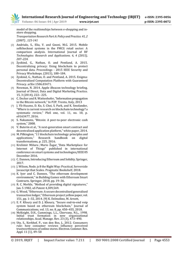 IRJET- Credible Data through Distributed Ledger Technology | PDF