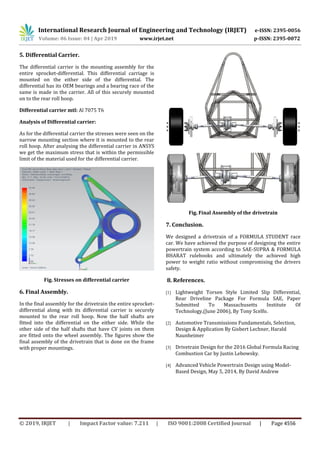IRJET- Design and Theory of Powertrain of Formula Student {FSAE} Car | PDF