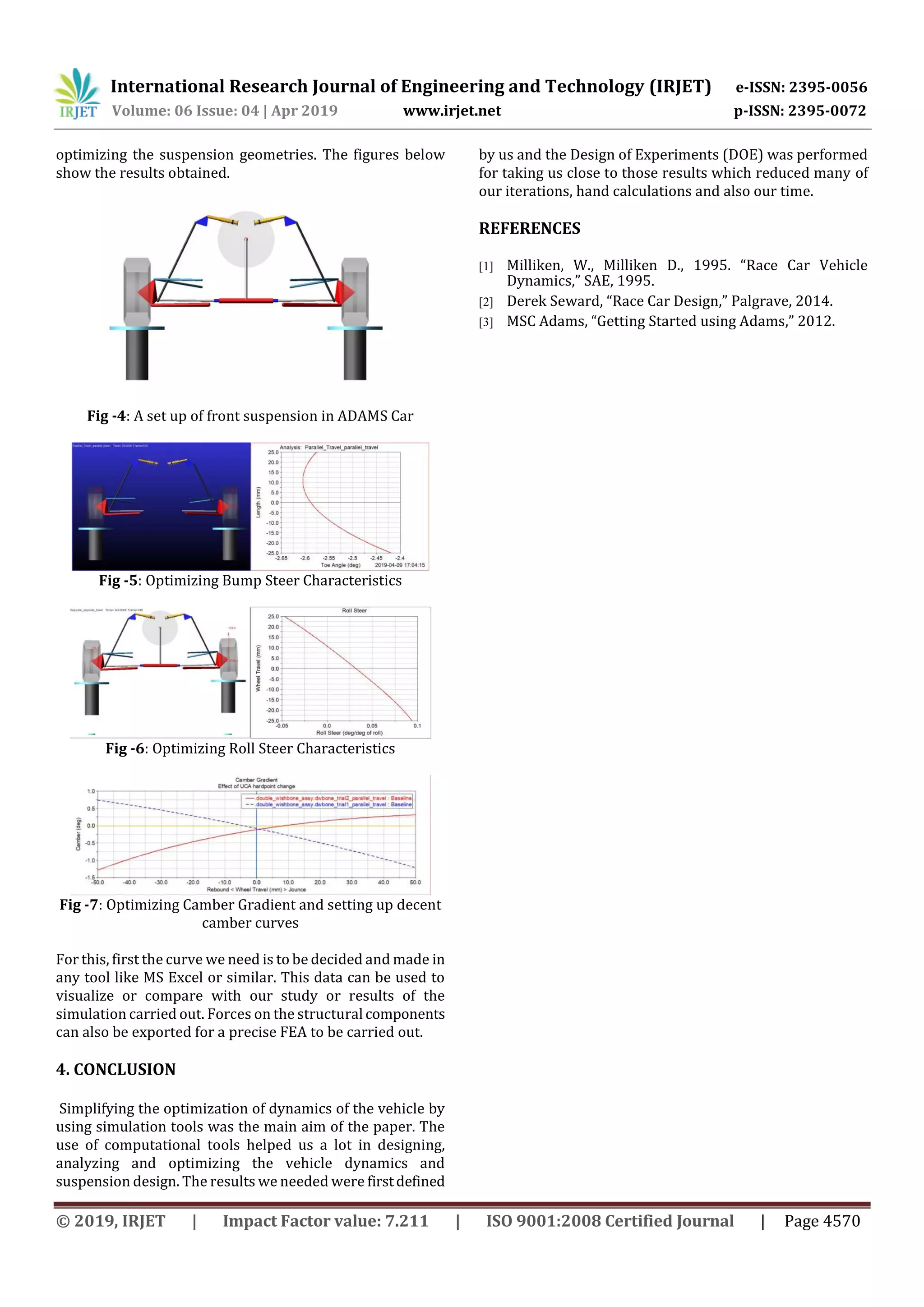 IRJET- Design Optimization of a Formula Student Suspension | PDF