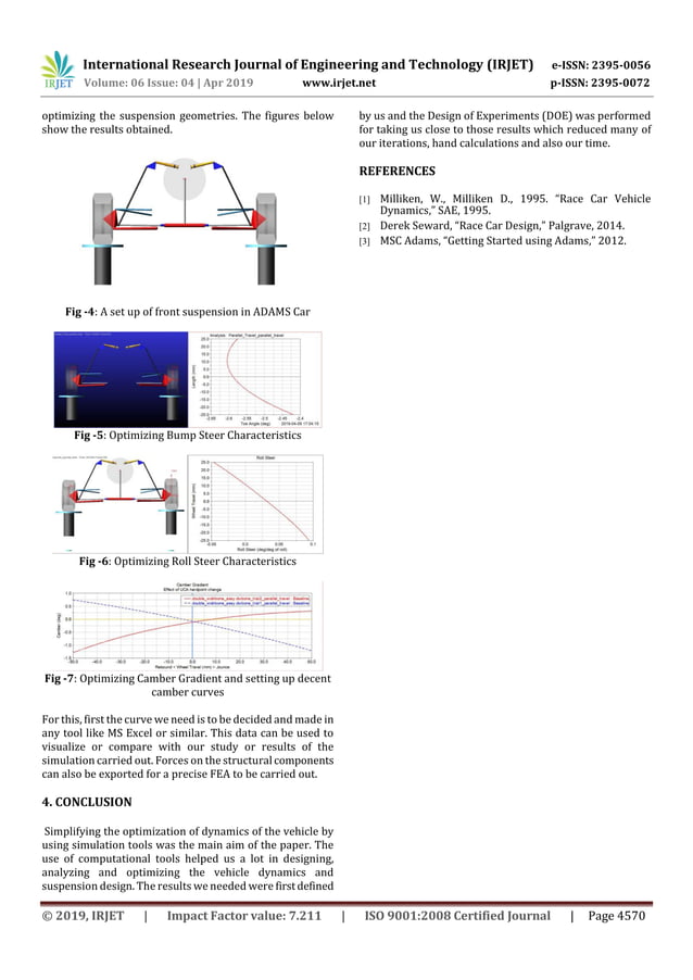 IRJET- Design Optimization of a Formula Student Suspension | PDF