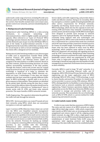 IRJET- Performance Analysis of MPLS-VPN and Traditional IP Network | PDF