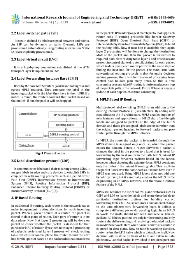 IRJET- Performance Analysis of MPLS-VPN and Traditional IP Network | PDF