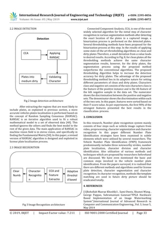 IRJET- Automatic Number Plate Recognition using CCA Algorithm and RANSAC Technique in IoT | PDF