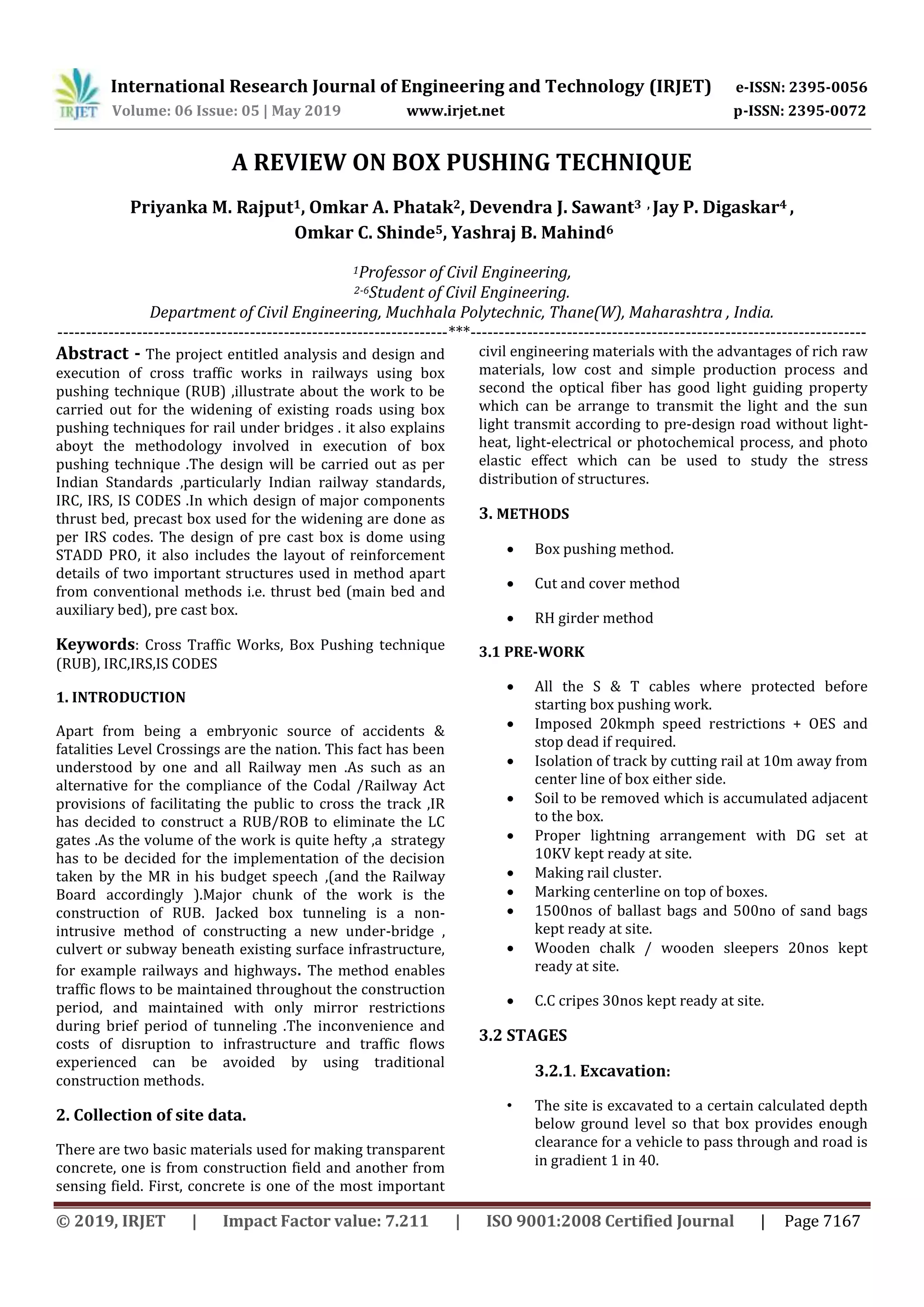 IRJET- A Review on Box Pushing Technique | PDF