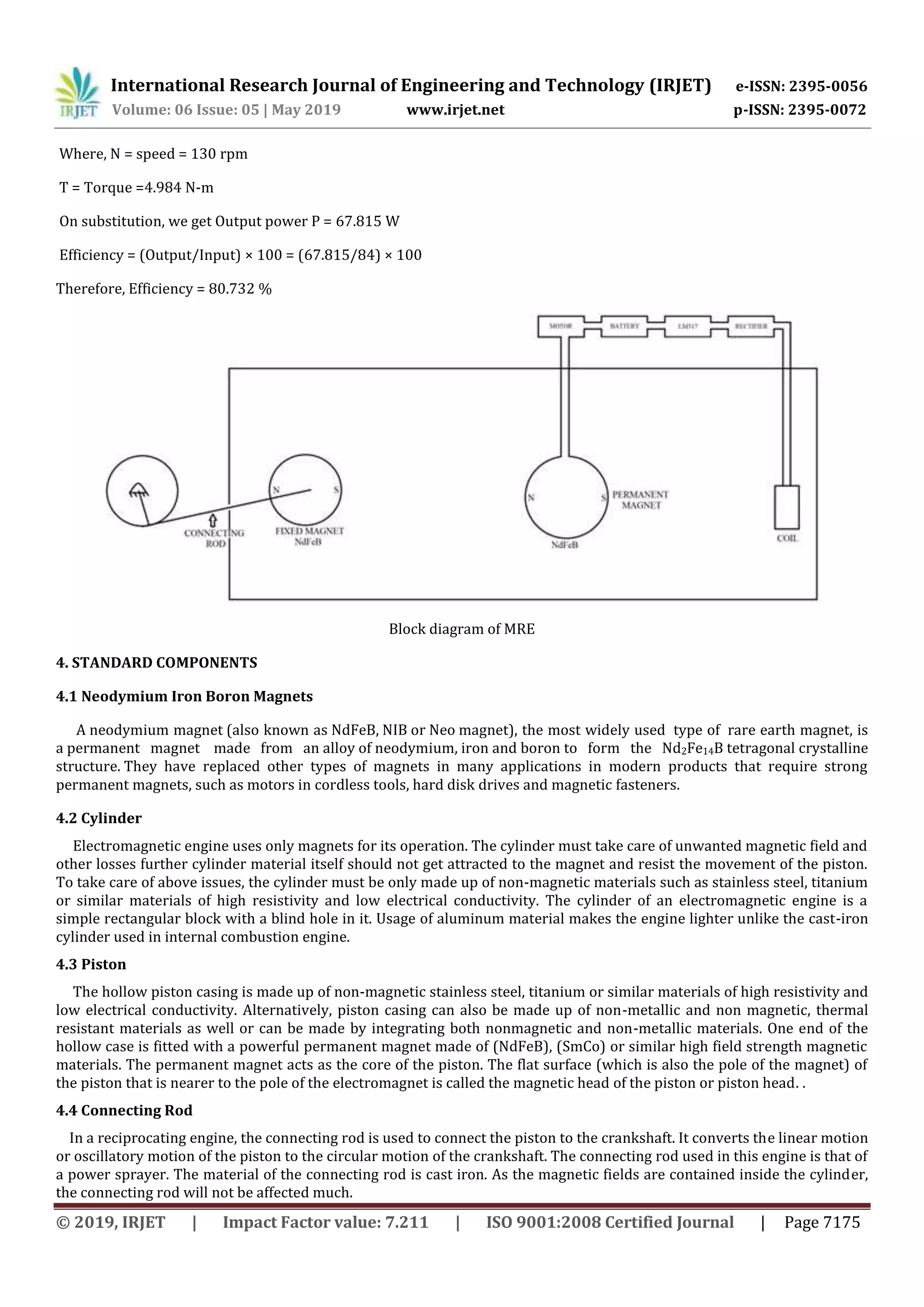 IRJET- Design of Magnetic Reciprocating Engine | PDF | Physics | Science