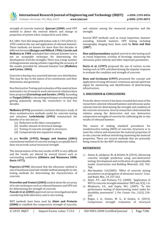 IRJET- In-Situ Testing of Concrete Structures – A Review | PDF