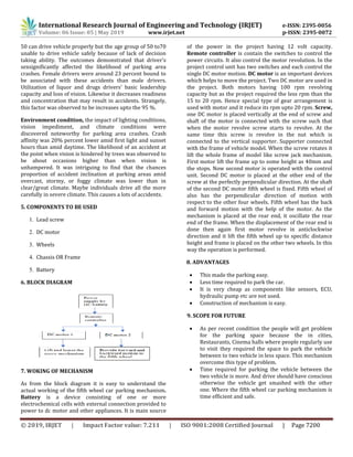 IRJET- Fifth Wheel Car Parking Mechanism | PDF