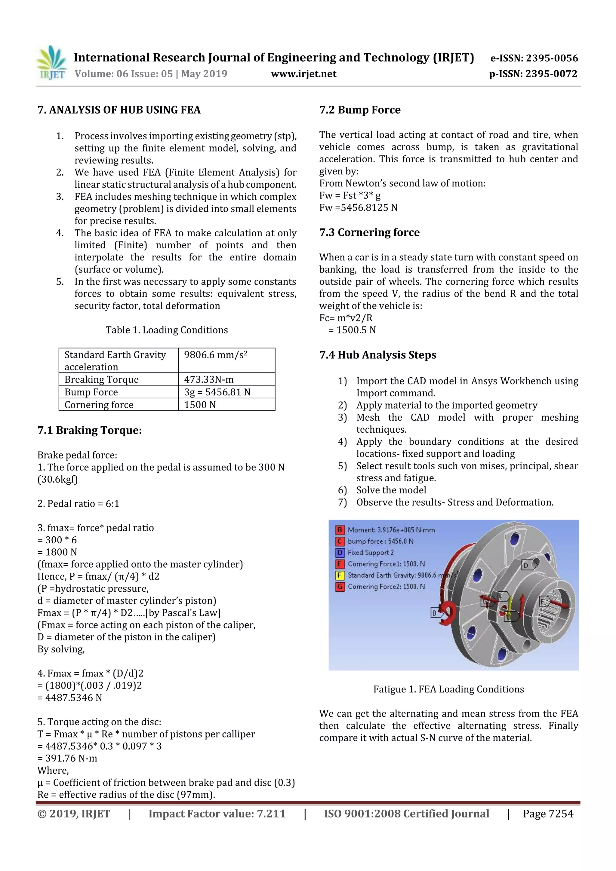 IRJET- Material Optimization of Wheel Hub using Finite Element Analysis ...