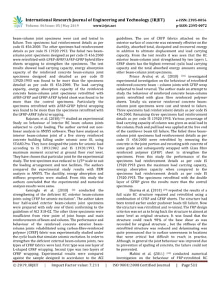 IRJET- Review on Reinforced Concrete Beam-Column Joint | PDF