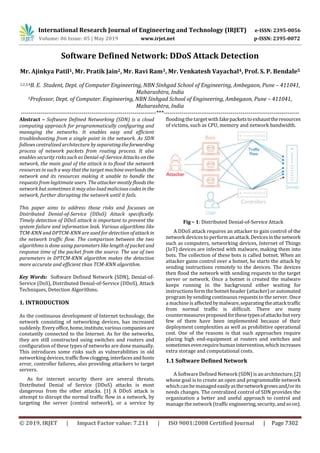 IRJET- Software Defined Network: DDOS Attack Detection | PDF