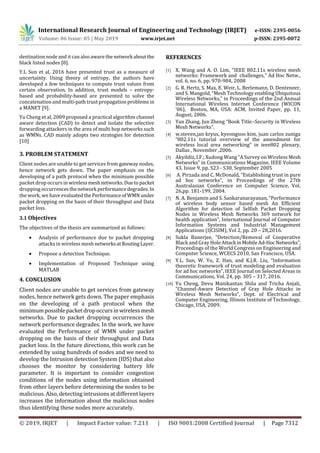 IRJET- Reduction of Packet Data Loss in Wireless Mesh Network using Path Mechanism Approach | PDF