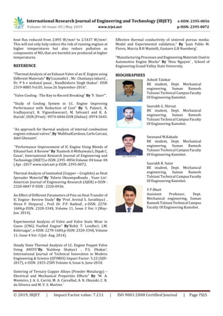 IRJET- Performance Analysis of IC Engine with Introduction of HTC Material | PDF