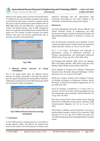 IRJET- Energy Efficient Underwater Routing Protocol with Void Avoidance and Bypassing Capability ...