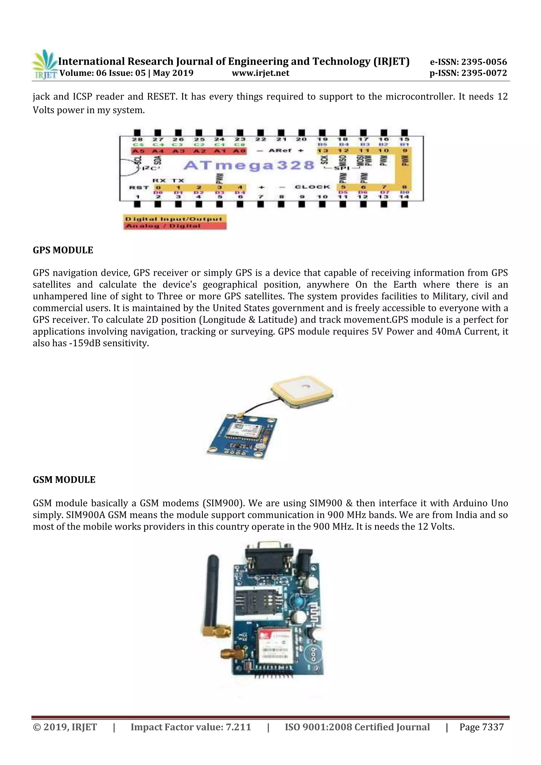 IRJET- GPS Tracker & Alcohol Detector with Engine Locking System using GSM | PDF