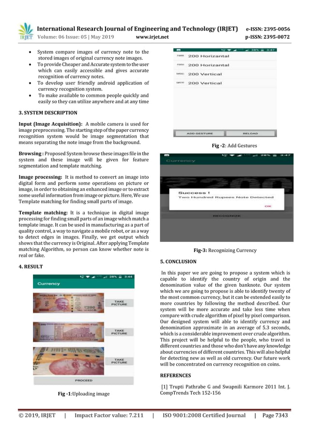 IRJET- Currency Verification using Image Processing | PDF