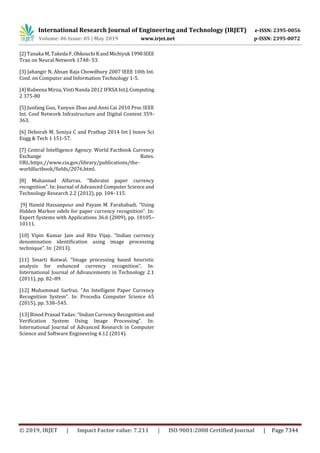 IRJET- Currency Verification using Image Processing | PDF