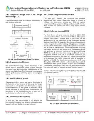 IRJET- Hardware and Software Co-Design of AES Algorithm on the basis of NIOS II Processor | PDF