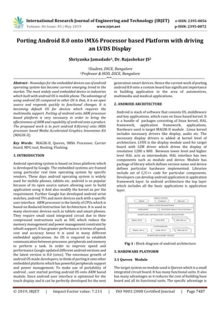 IRJET- Porting Android 8.0 onto iMX6 Processor based Platform with Driving an LVDS Display | PDF