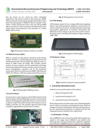 IRJET- Porting Android 8.0 onto iMX6 Processor based Platform with Driving an LVDS Display | PDF