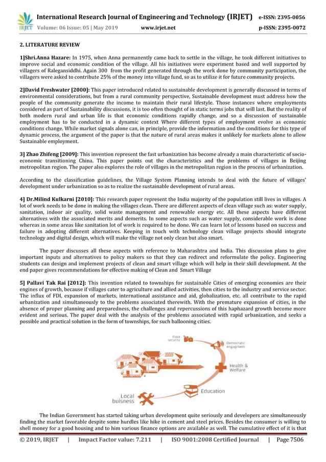 IRJET- Case Study of Smart Village and Local Village | PDF