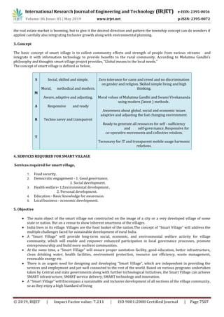 IRJET- Case Study of Smart Village and Local Village | PDF